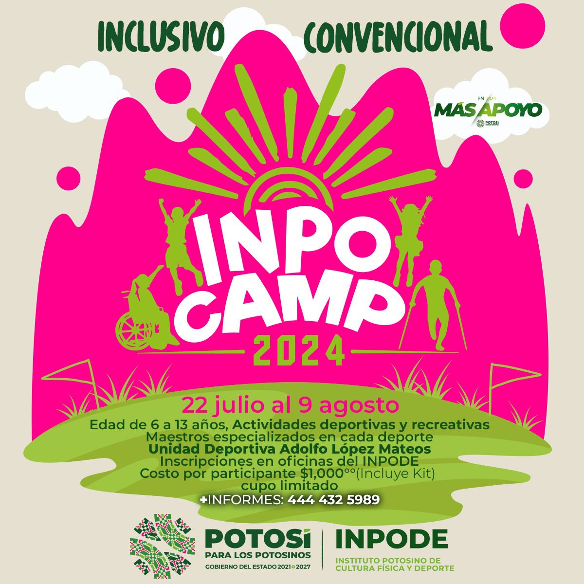 INPODE organizará campamento deportivo inclusivo para niños y niñas